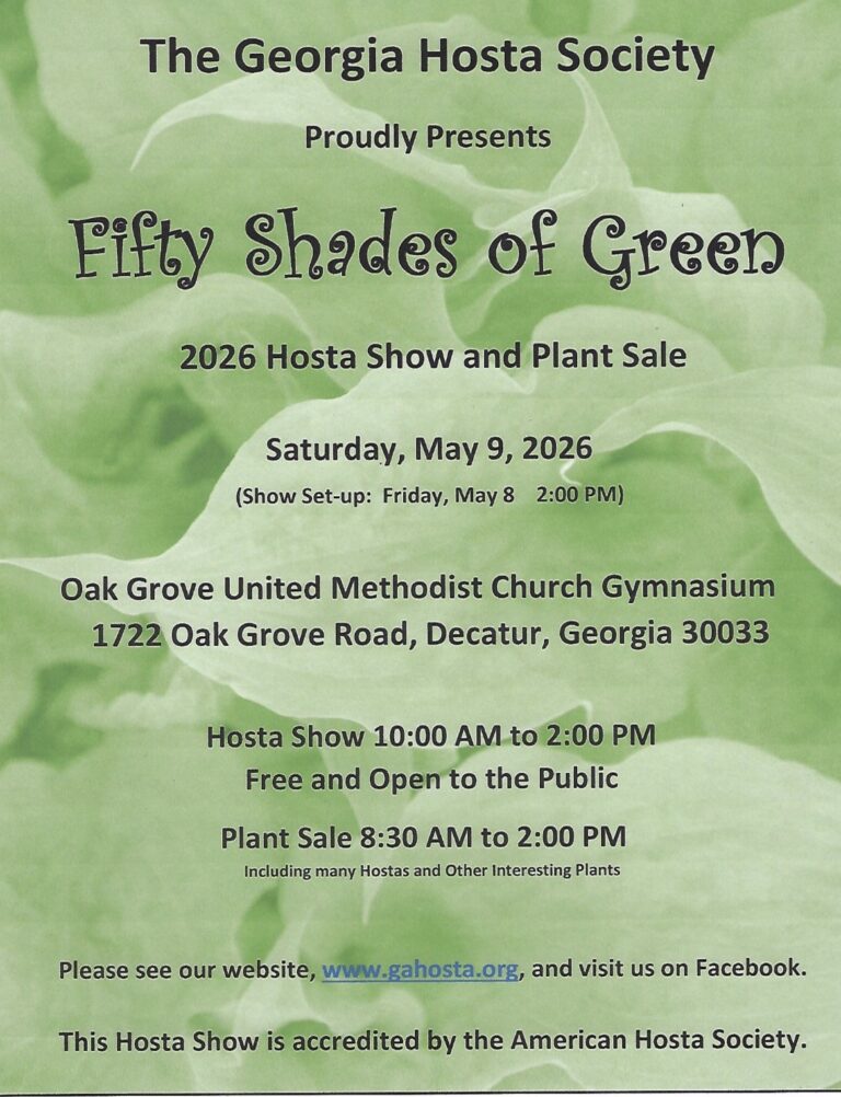 Show & Sale - Georgia Hosta Society - Hosta Gardening Tips